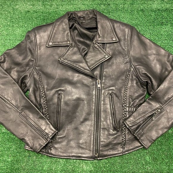 Vintage | Jackets & Coats | Biker Style Vintage Leather Motorcycle Moto ...
